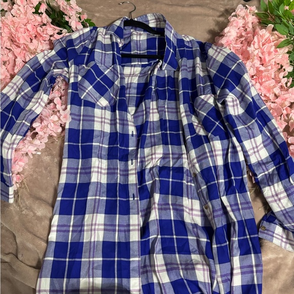 Cato | Shirts | Cato Blue And White Casual Button Down Shirt | Poshmark